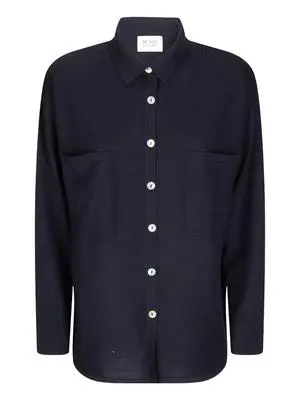 BE YOU Button-front Shirt Cardigan - Black