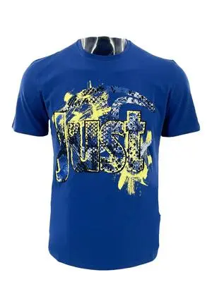 Just Cavalli Logo Short-sleeved T-shirt - Blue