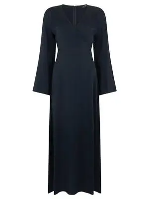 Fabiana Filippi Belted Long-sleeve Maxi Dress - Black