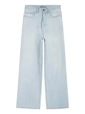 Balenciaga Wide-leg Denim Trousers - Light Blue
