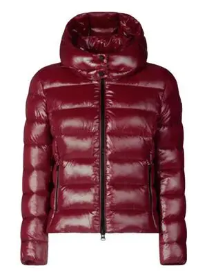 SAVE THE DUCK Padded Jacket With Detachable Hood And Logo Patch - Red