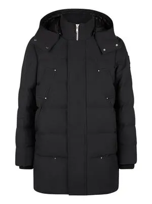Moose Knuckles Hooded Zip-fastening Coat With Cuffed Sleeves - Black