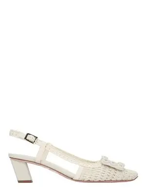ROGER VIVIER Square Toe Heeled Sandals - White