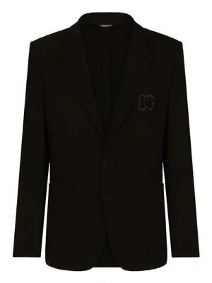 Dolce & Gabbana Dolce & Gabbana DG Embroidered Single-Breasted Blazer Black