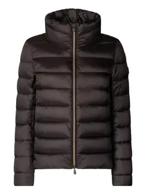 SAVE THE DUCK Stand Collar Quilted Cotton-padded Jacket - Black