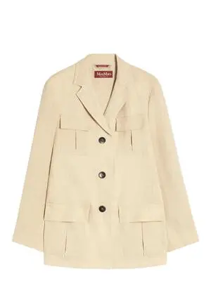 Max Mara Max Mara Buttoned Jacket With Drawstring Waistband Colonial