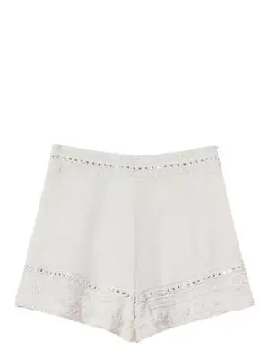 TWINSET Embroidered Detail Shorts - White