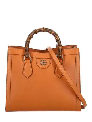 Gucci Diana Medium Top Handle Bag With Bamboo Handles - Orange