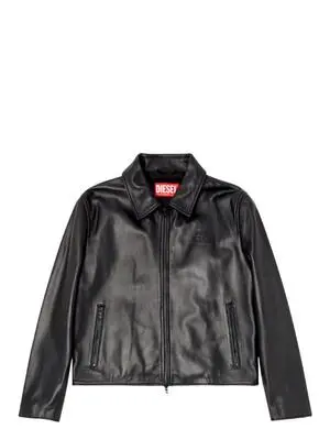 DIESEL® Leather Coach Jacket - Black