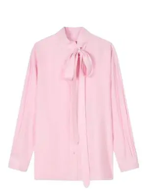 Kenzo Long Sleeved Tie Neck Shirt - Flamingo Pink