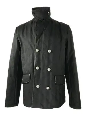Gucci Quilted Long Sleeve Jacket With Stand Collar - Black