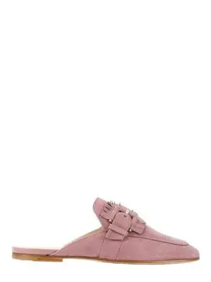 TOD'S Fringed Buckle Mule - Pink
