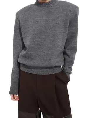 Bottega Veneta Wool Tailored Sweater - Medium Gray