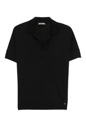Herno Short-sleeve V-neck T-shirt - Black