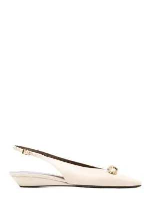 GIUSEPPE ZANOTTI Gold-tone Detail Slingback Pumps - Nude