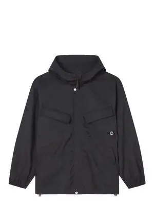 Kenzo Zip-up Short Windbreaker With Boke Flower 2.0 Badge - Black