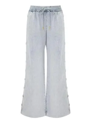 Zimmermann Runway Rebellion Denim Snap Pant - Castaway