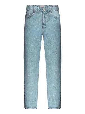 Marella Mom-fit Wide Leg Denim Trousers - Blue