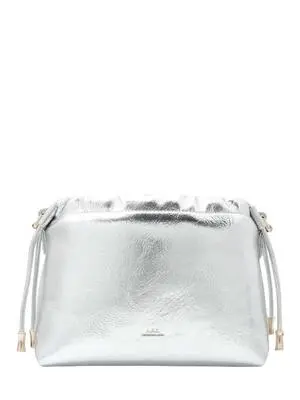 A.p.c. Ninon Mini Shoulder Bag - Argent