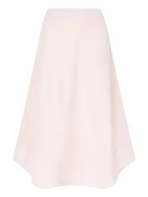 Stella McCartney Silk Crepe A-line Midi Skirt - Pink