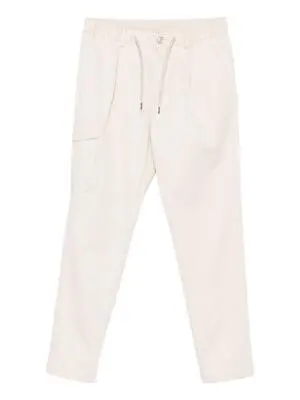 Herno Elastic Waist Casual Pants With Drawstring - White