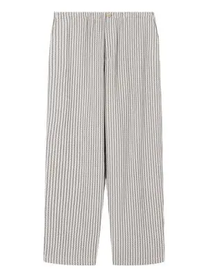 Emporio Armani 3d Striped Jacquard Fabric Trousers - Patterned