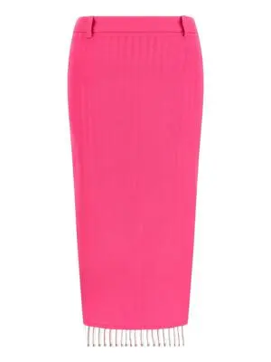 Attico Belt Loop Midi Skirt - Fuchsia