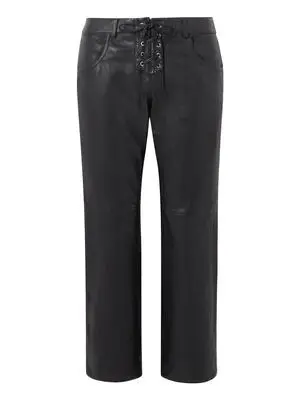 Isabel Marant Étoile Vanel Leather Trousers - Black