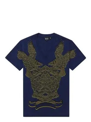 Just Cavalli V-collar Short-sleeved T-shirt - Black