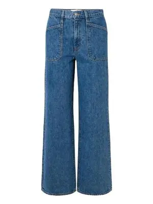 SLVRLAKE Slvrlake Grace Organic High-Rise Wide-Leg Jeans Blue