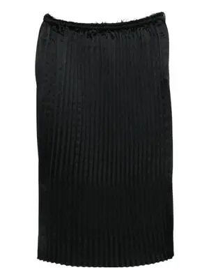Comme Des Garçons Pleated Midi Skirt - Black