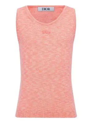Dior Knitted Vest - Coral-red
