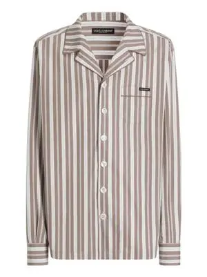 Dolce & Gabbana Dolce Gabbana Striped Poplin Shirt - Multi-color