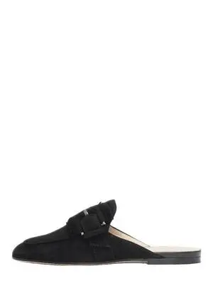 TOD'S Tassel Lace Buckle Loafers - Black