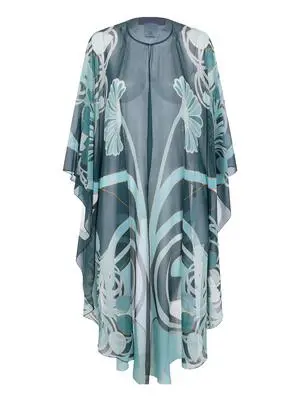 La DoubleJ Maria Printed Cape - Blue