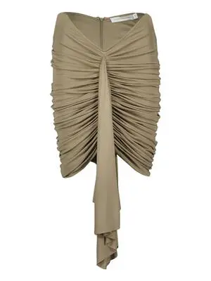 Christopher Esber Ruched Mini Skirt - Brown