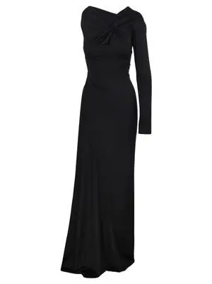 Victoria Beckham One-shoulder Gown Dress - Black
