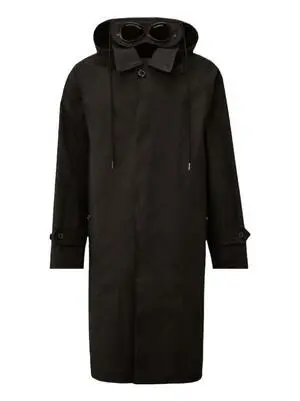C.P. COMPANY X Mackintosh Goggle Detail Hooded Coat - Black