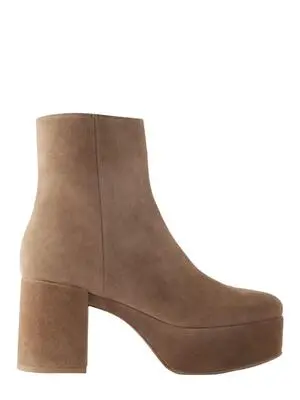 GIANVITO ROSSI Gianvito Rossi Suede Platform Ankle Boots
