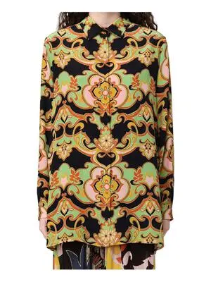 Etro Floral Print Longline Shirt - Multicolor