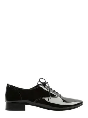 Repetto Patent Leather Lace-up Oxfords - Black