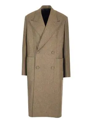 Givenchy Oversized Double-breasted Long Coat - Brown