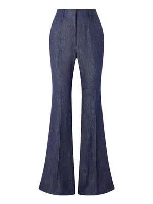 GABRIELA HEARST Gabriela Hearst Chambray Flared Pants