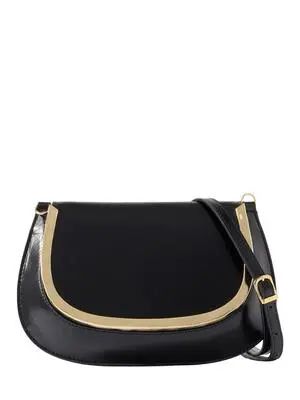 Simkhai Logan Leather Shoulder Bag - Black