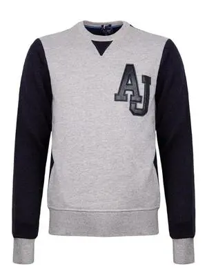 Emporio Armani Contrast Logo Pullover - Gray