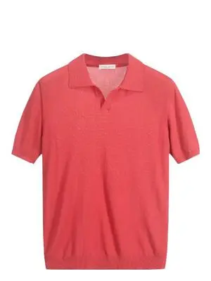 ROBERTO COLLINA Short-sleeved Polo Shirt - Red