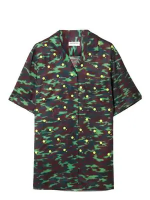Dries Van Noten Camouflage Print Shirt - Black
