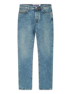 Jacob Cohen Jacob Cohen Button-Up Jeans With Classic Five-Pocket Design Medium Blue
