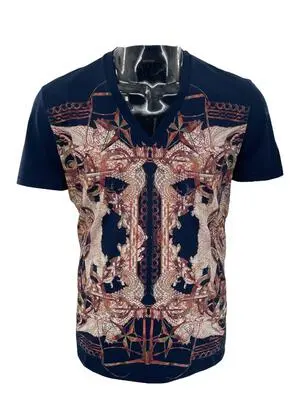 Just Cavalli Pattern Printed Short-sleeved T-shirt - Black
