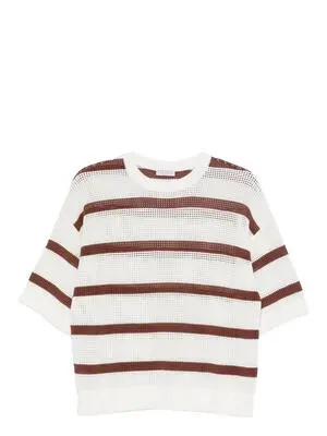 BRUNELLO CUCINELLI Brunello Cucinelli Striped Crew Neck Knitwear